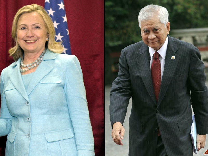 Del Rosario to take up Spratly row with Hillary Clinton—diplomat ...