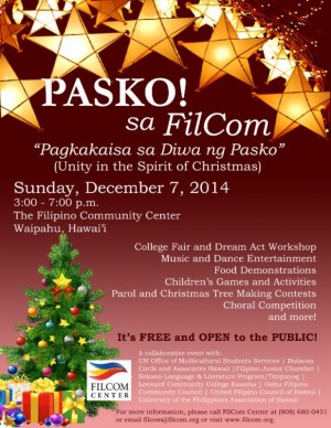 Unity is the Christmas spirit in Hawaii’s FilCom Center | Global News