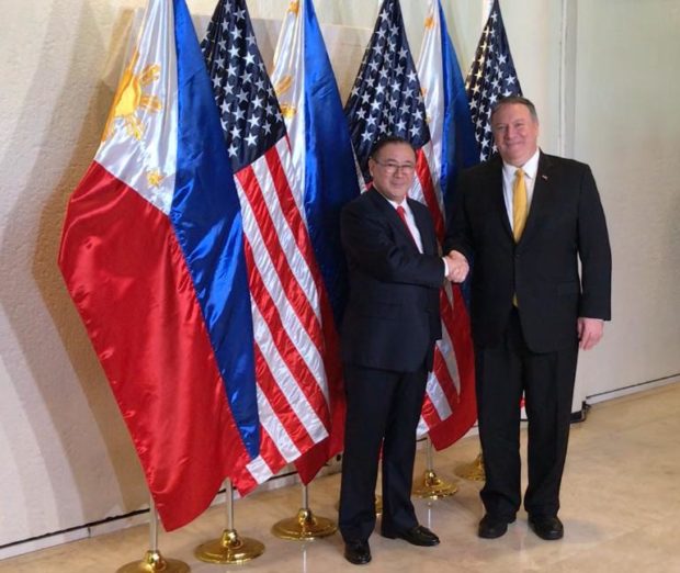 LOOK: US Secretary Mike Pompeo meets Locsin at DFA, signs guestbook ...