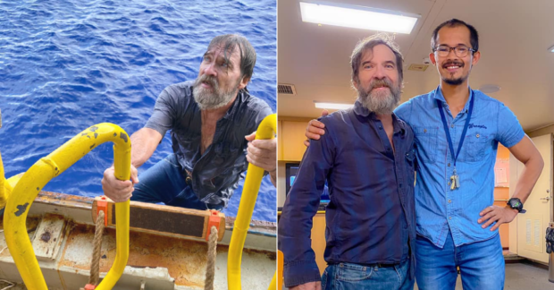 Filipino crew rescues man clinging to capsized boat | Global News