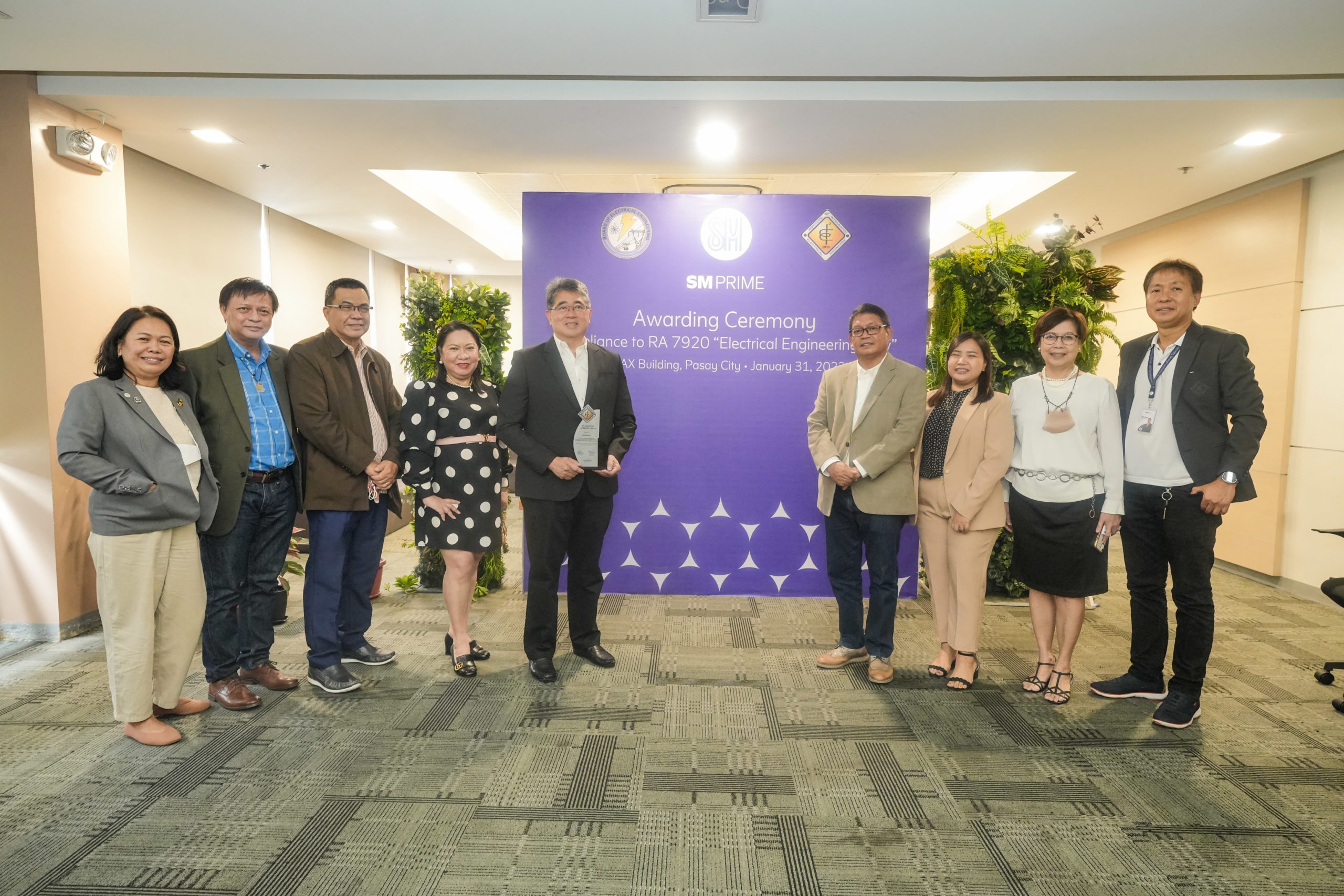 SM Prime awarded for Compliance