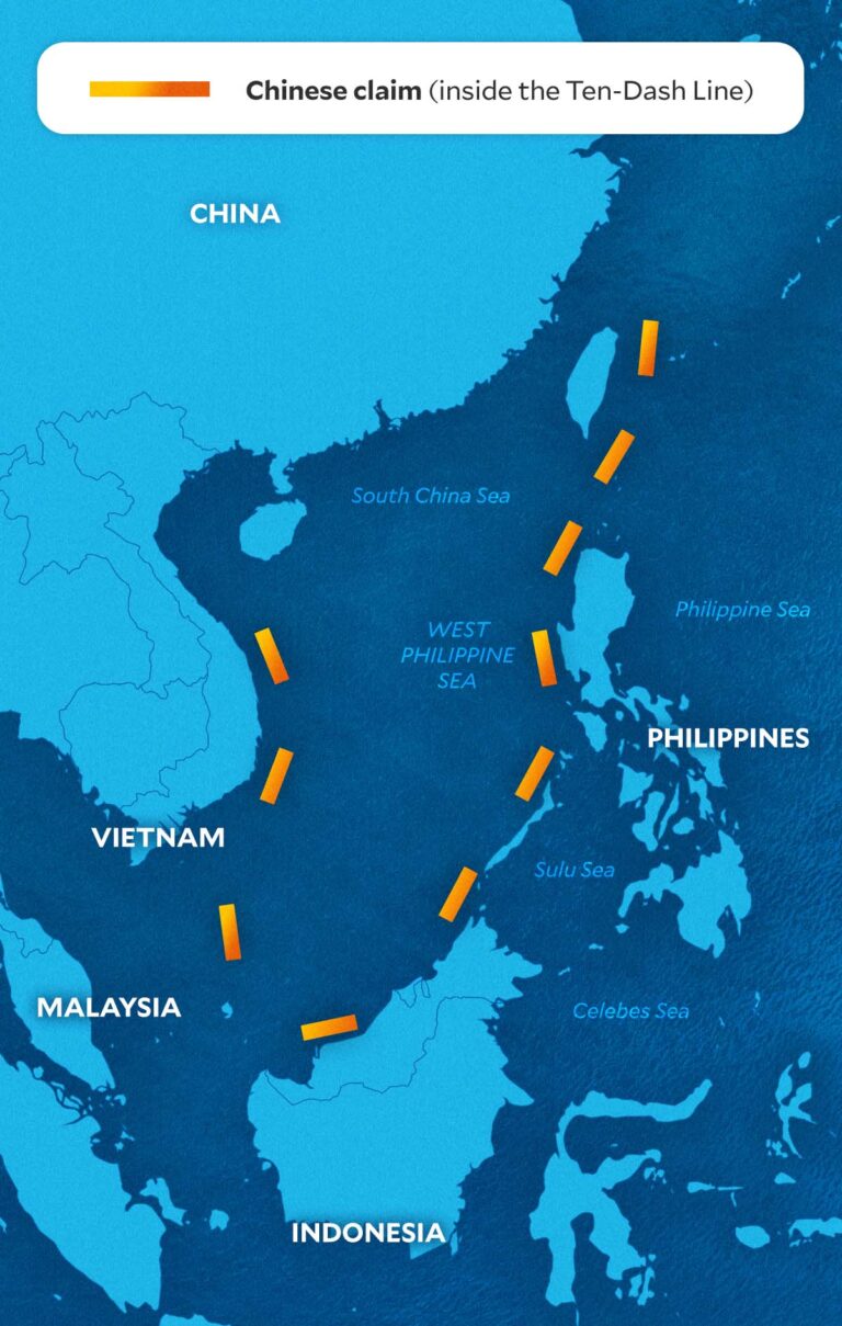 Marcos questions China's 10-dash line