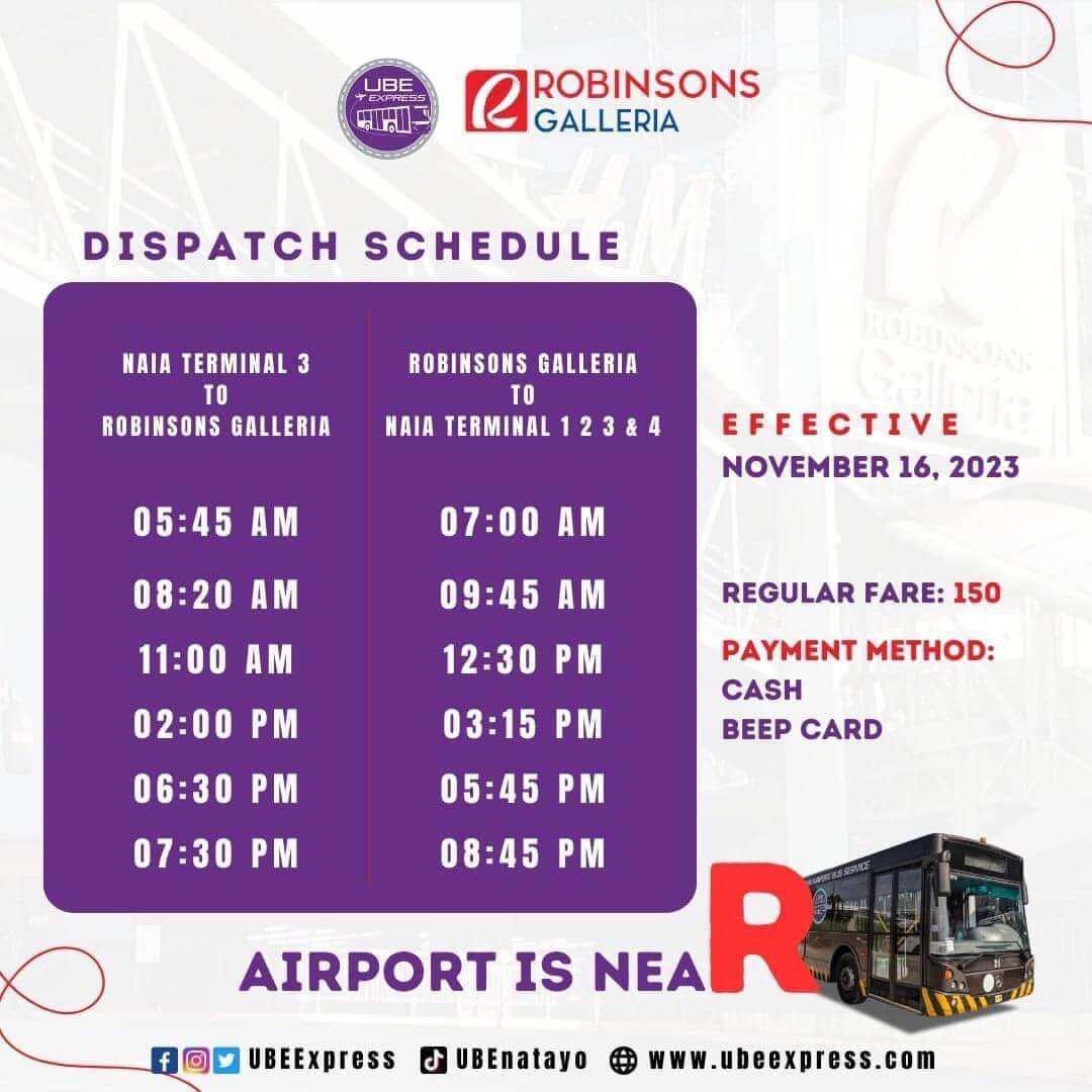 Airport travel is a breeze with Robinsons Galleria – NAIA bus services