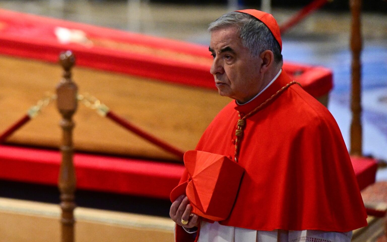 Becciu steps back from conclave, Cardinals thank him