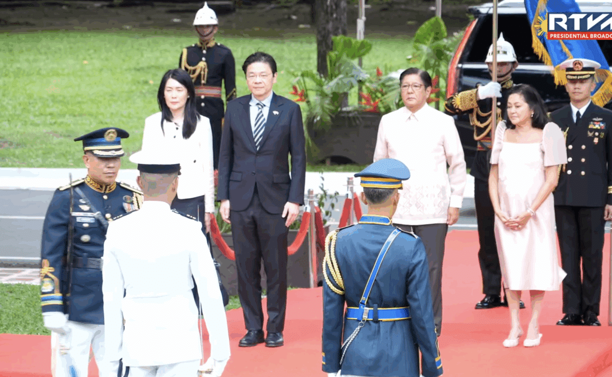 Singapore Prime Minister Lawrence Wong arrives in Malacañang