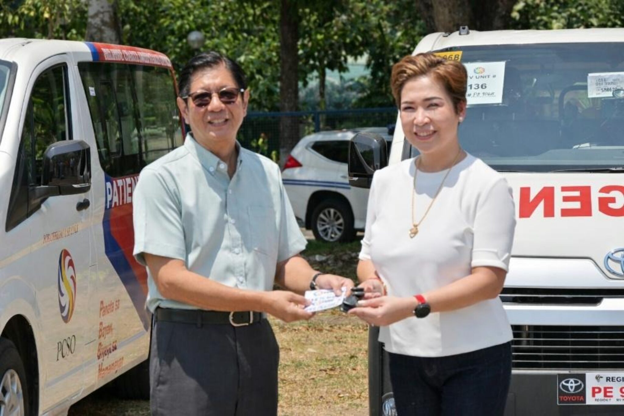 President Marcos Jr. awards 4 PCSO PTVs to Laguna and Cavite | Global News